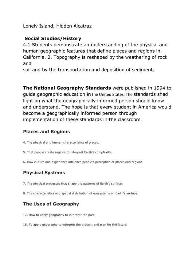 Geography finalproject(alcatraz) | PDF