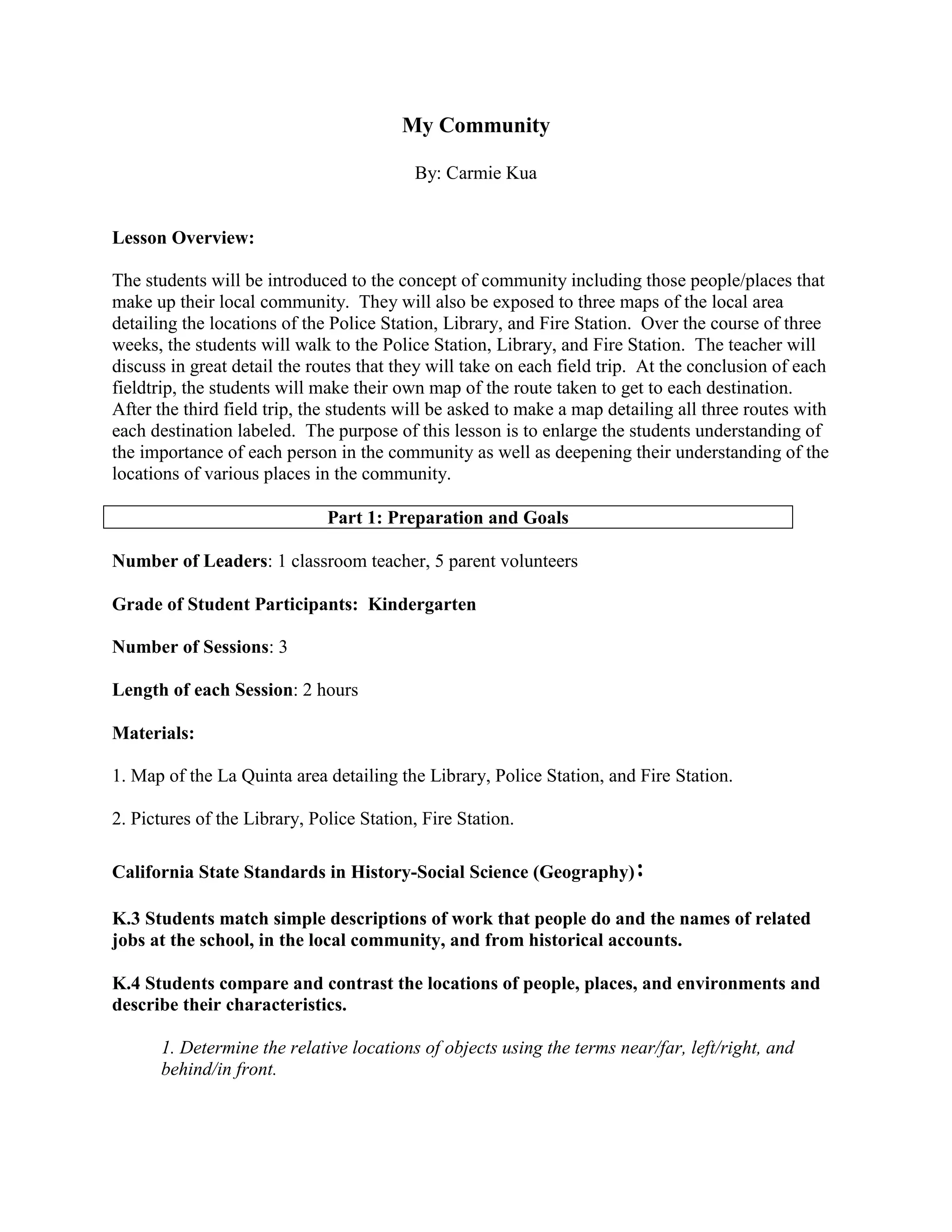 Geography final project lesson plan | PDF