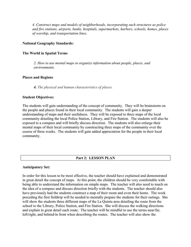 Geography final project lesson plan | PDF