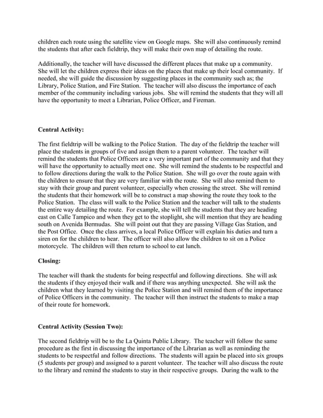 Geography final project lesson plan | PDF