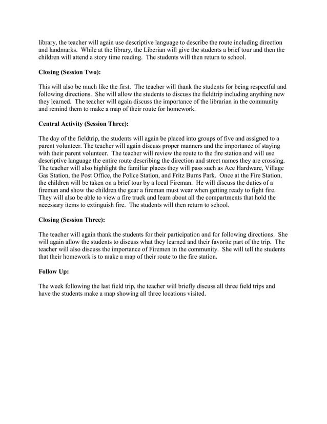 Geography final project lesson plan | PDF