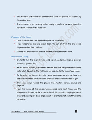 Geography form 1 notes, kenya syllabus | PDF