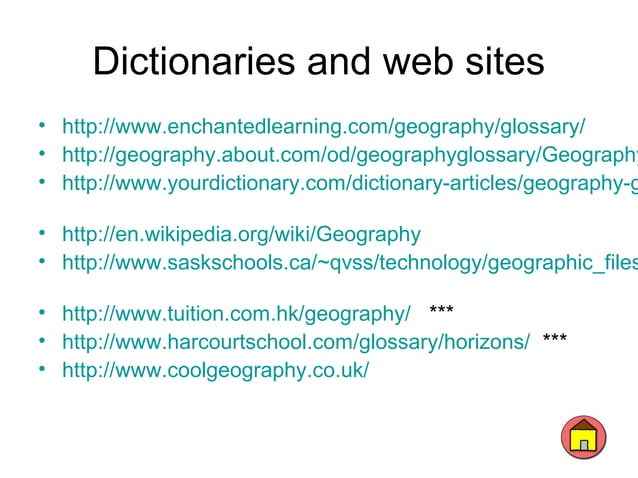 Geography glossary | PPT