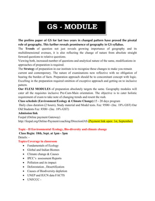 Geography ias plan | PDF