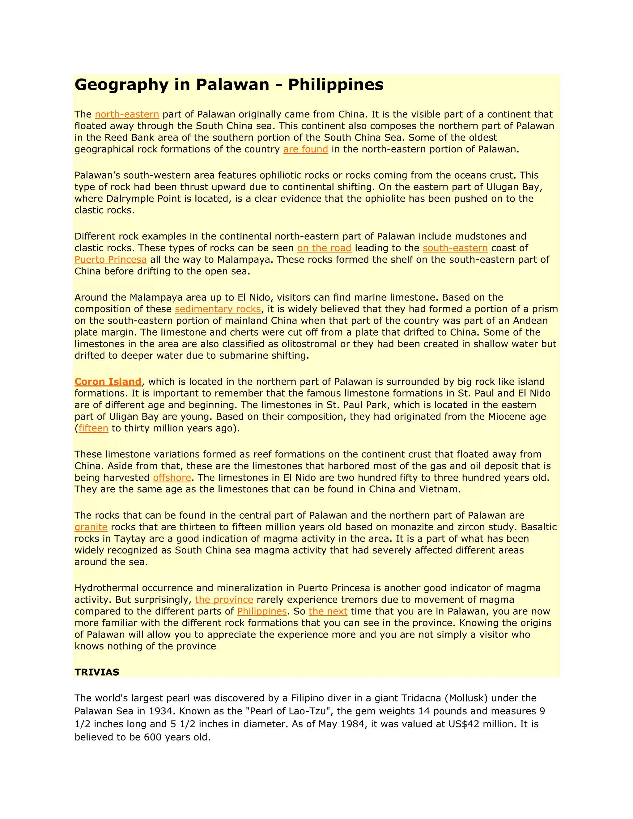 Geography in palawan | DOCX