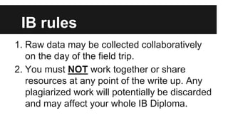 Geography IB Internal Assessment | PPTX