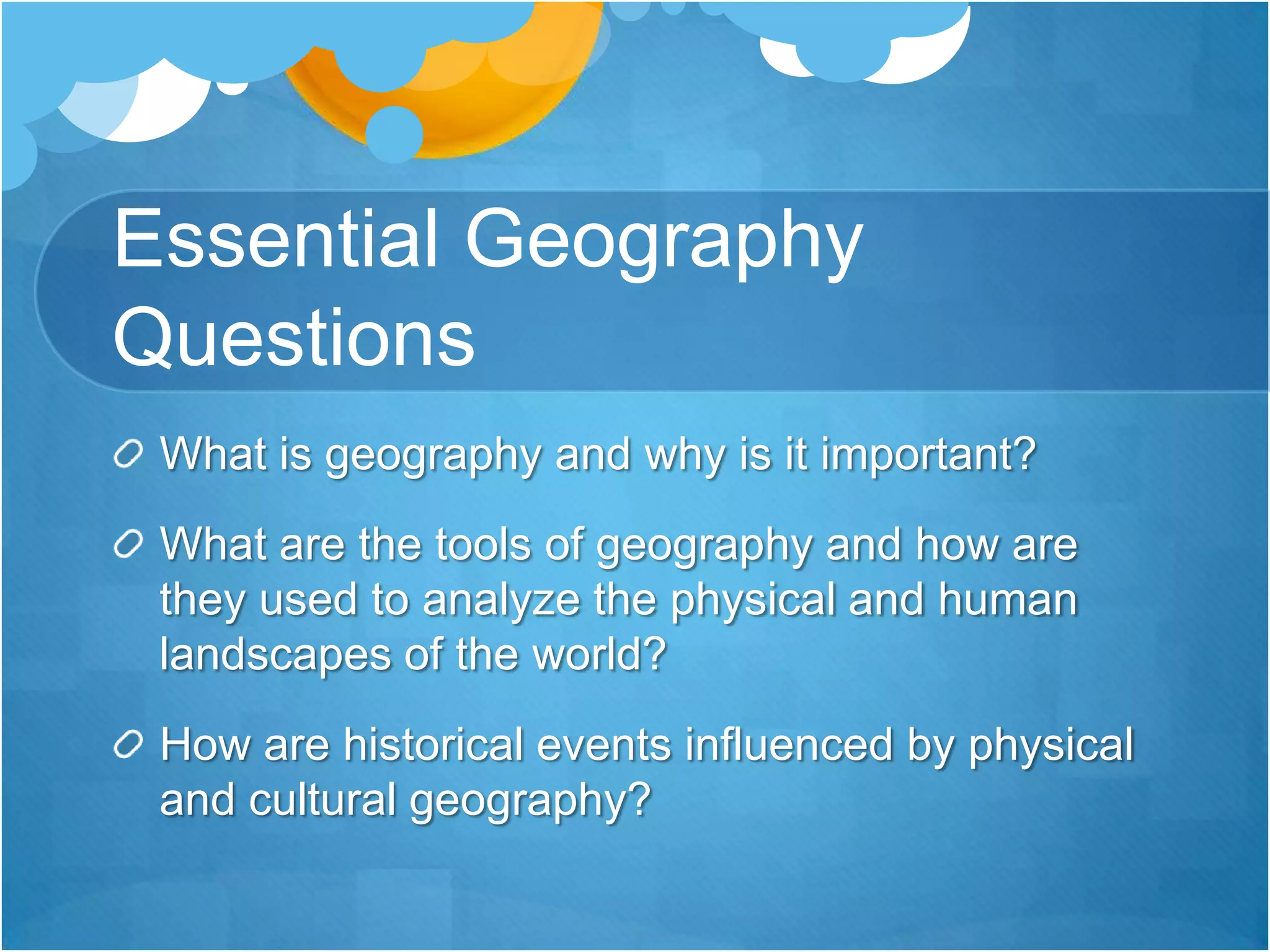 Geography Introduction | PPTX