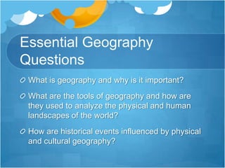 Geography Introduction | PPTX
