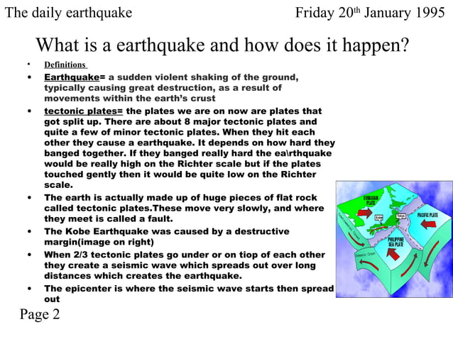 Geography key assesment earthquakes | PPT