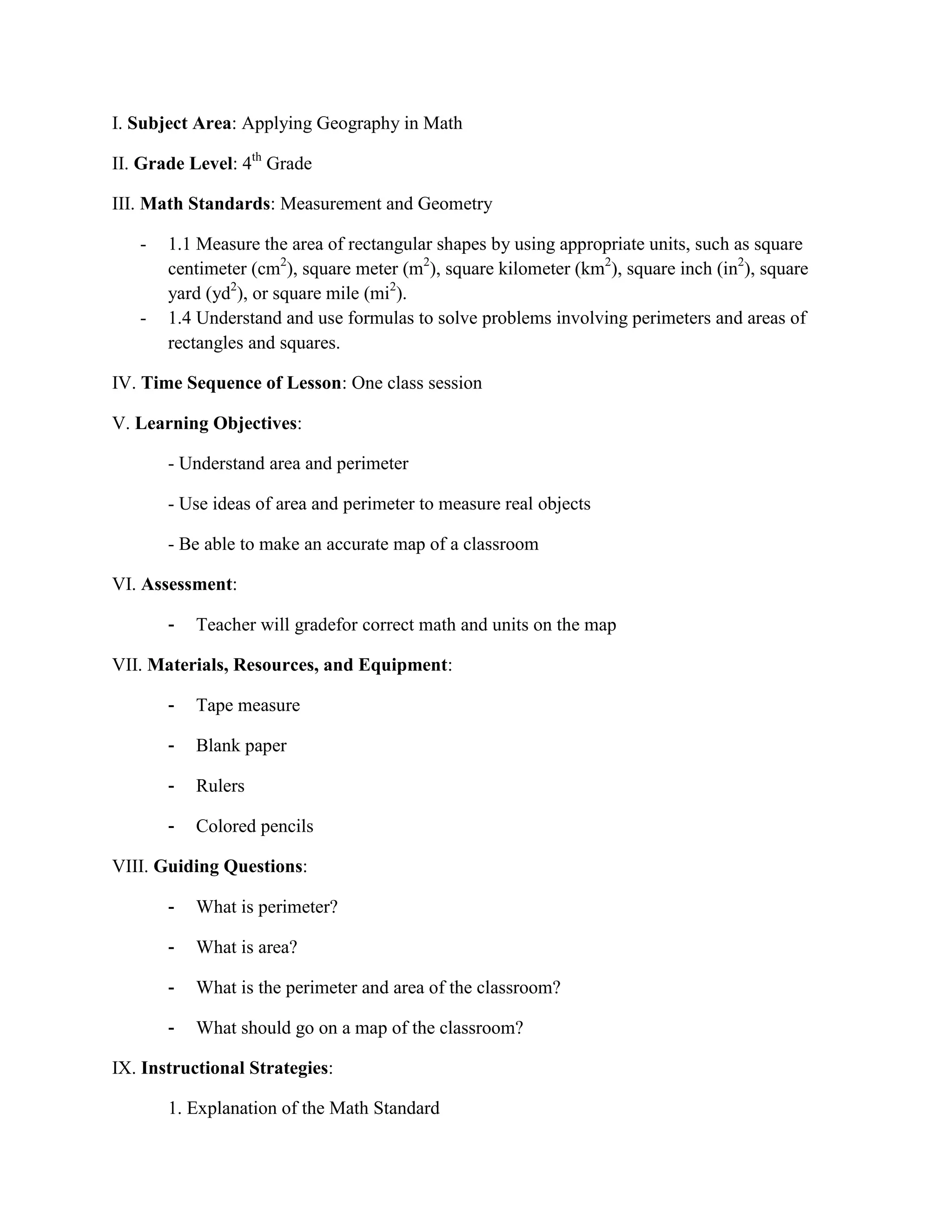 Geography lesson plan 2 | DOCX | Geography | Science