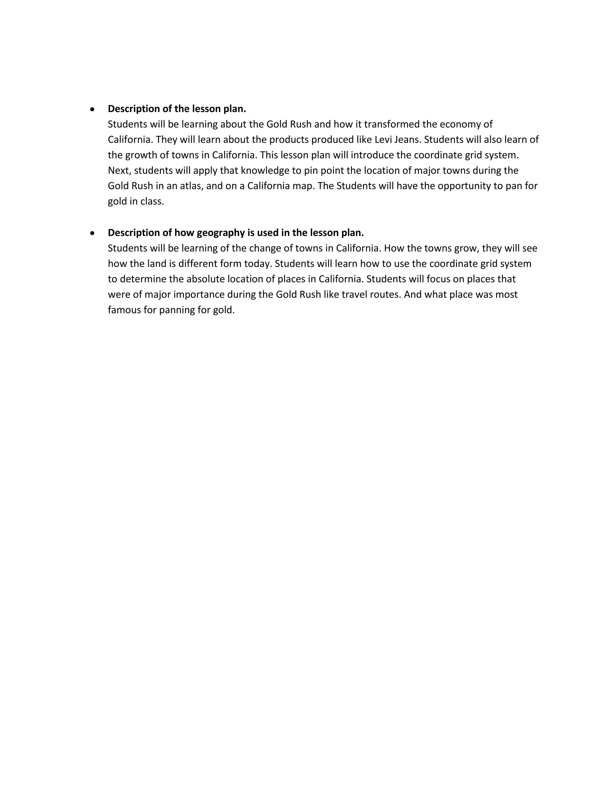 Geography lesson plan 1 | PDF