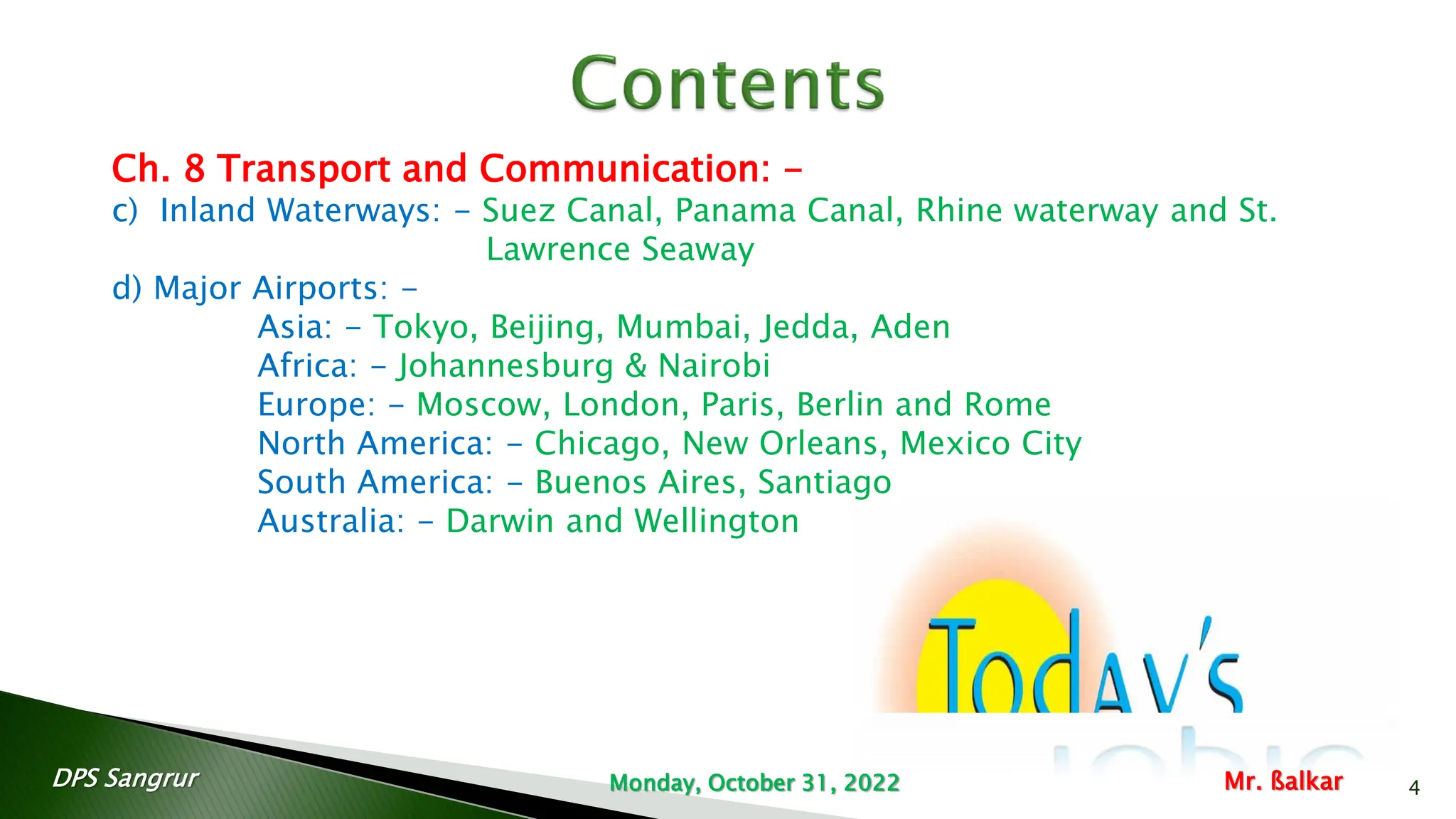 Geography Maps (Part 1).ppt class 12 map | PDF