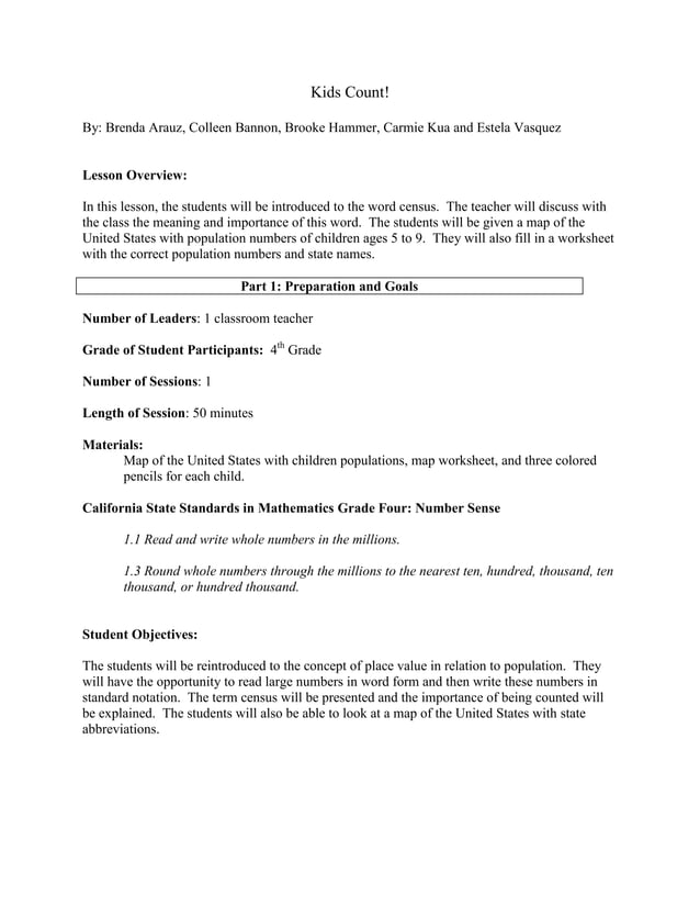 Geography math lesson plan | PDF