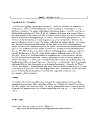 Geography math lesson plan | PDF