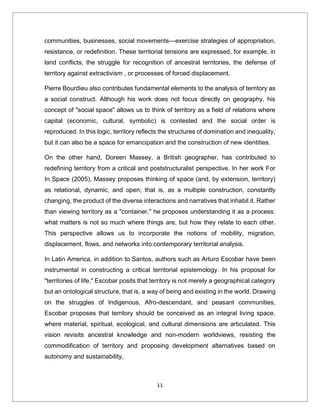 Geografía de la acumulación para la construcción territorial. | PDF