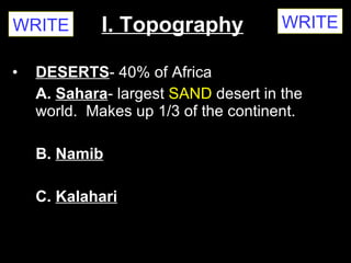 Geography of Africa | PPT