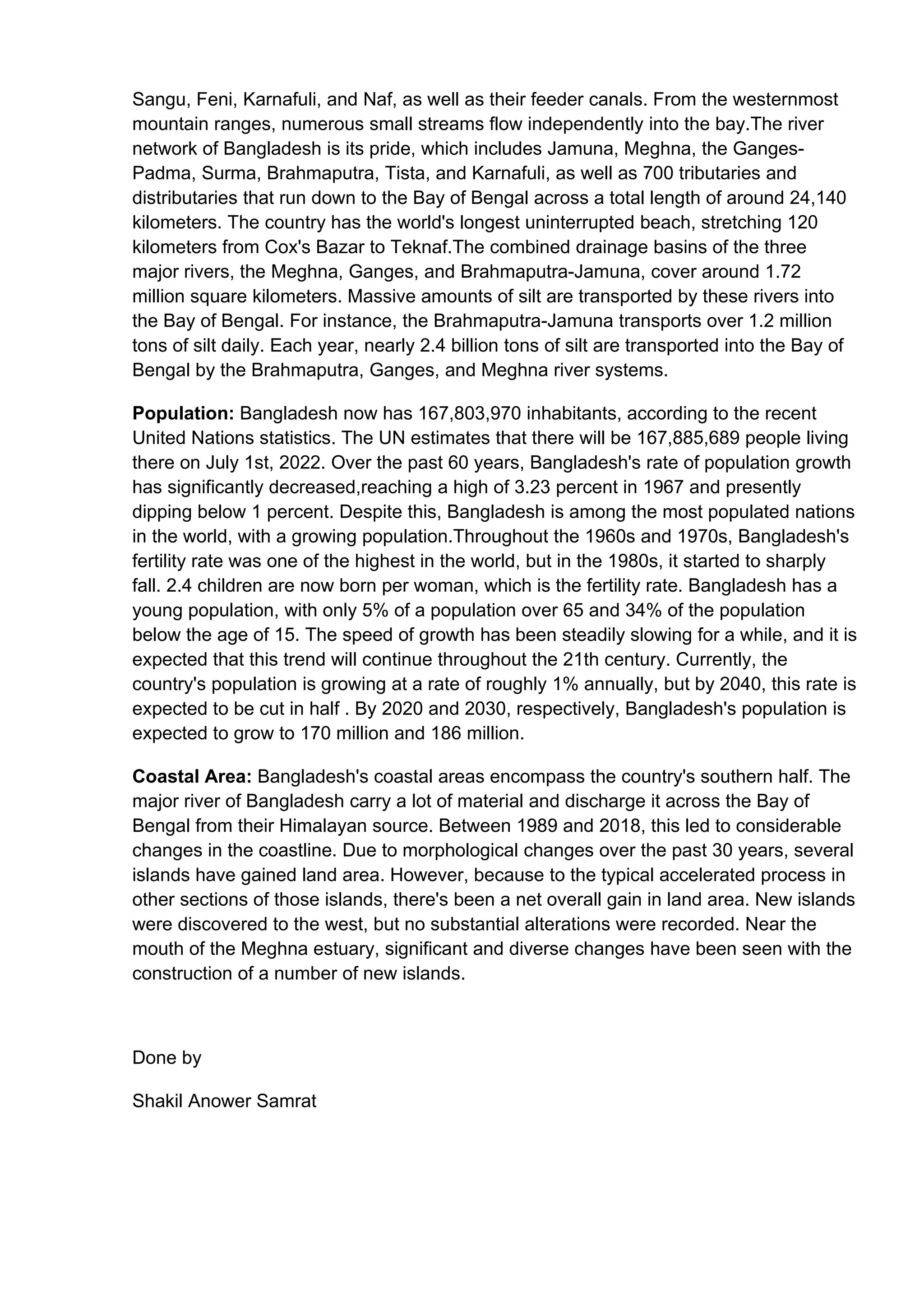 Geography of Bangladesh -Shakil Anower Samrat | PDF