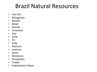 Economic Geography of Brazil | PPT