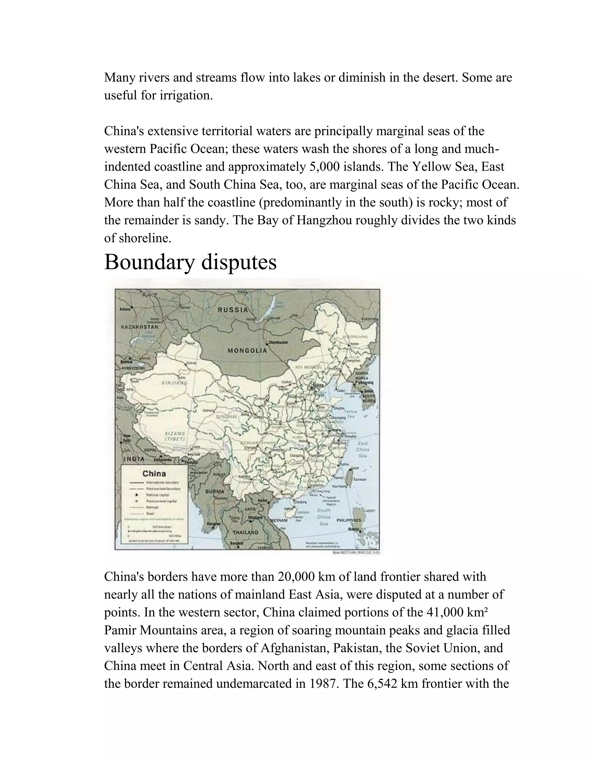 Geography of china | DOCX
