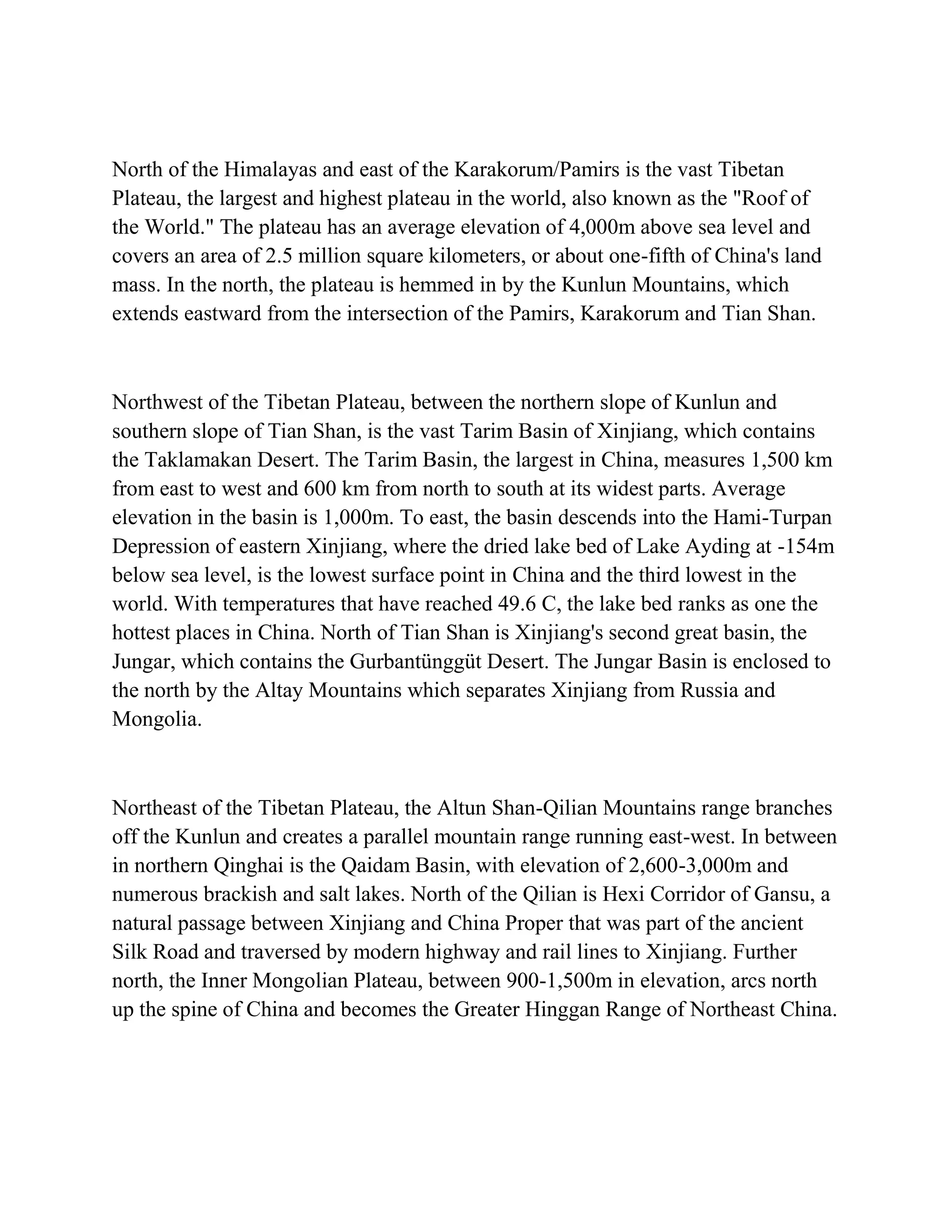 Geography of china | DOCX