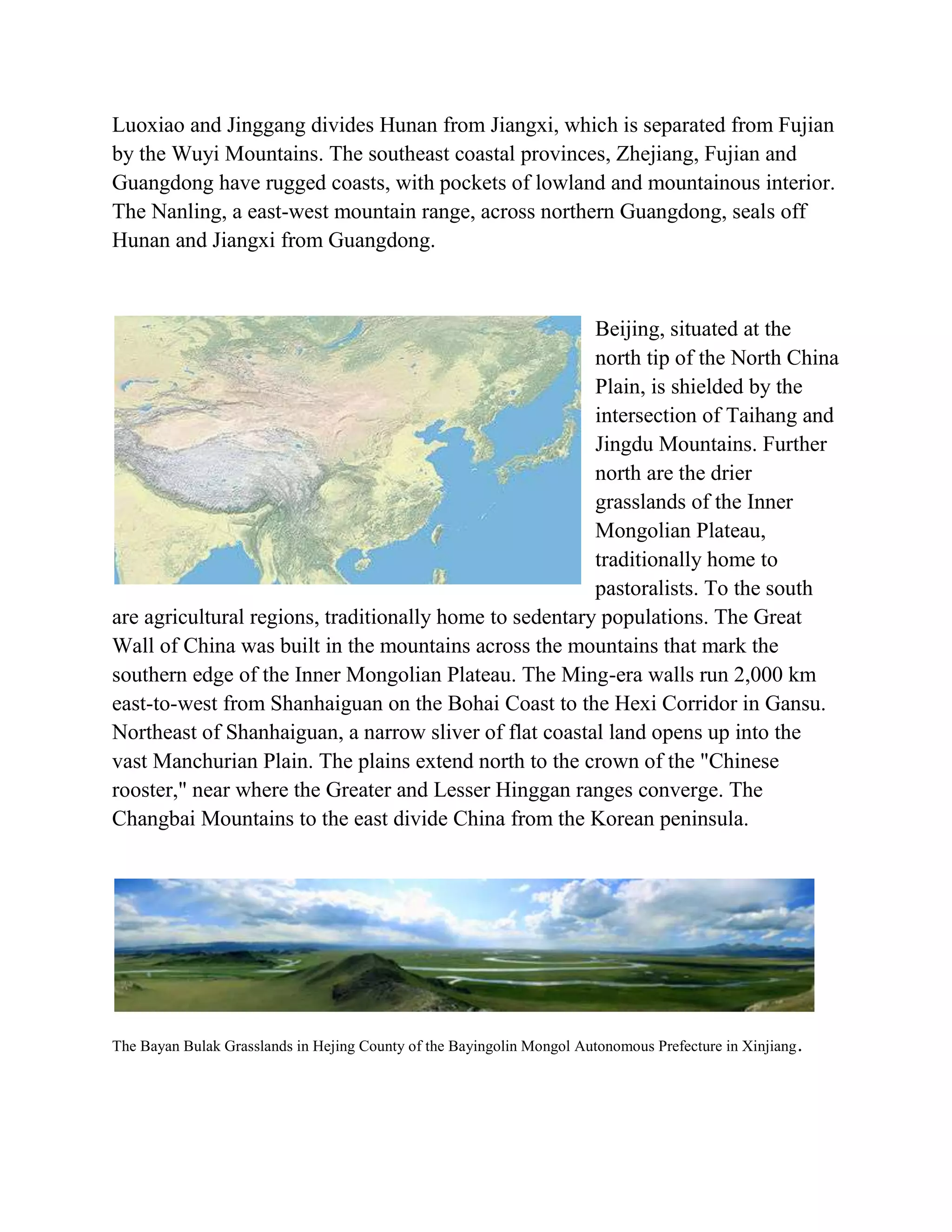 Geography of china | DOCX