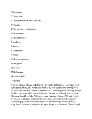 Geography of china | PDF