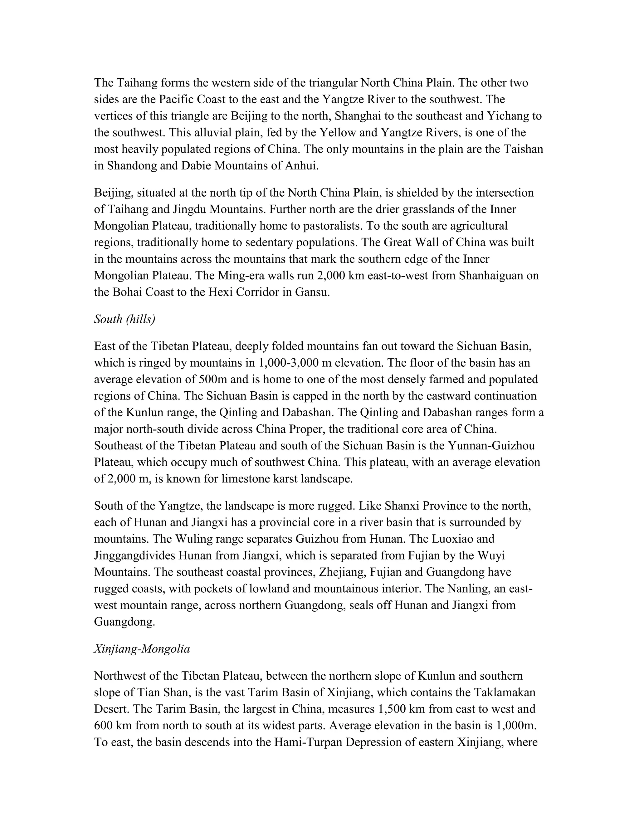 Geography of china | DOCX