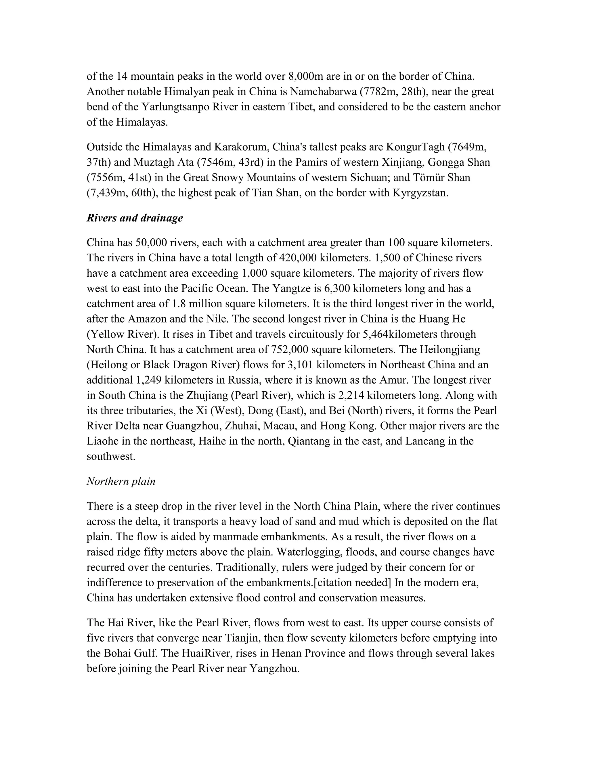 Geography of china | DOCX