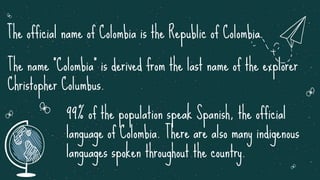 Geography of colombia | PPTX
