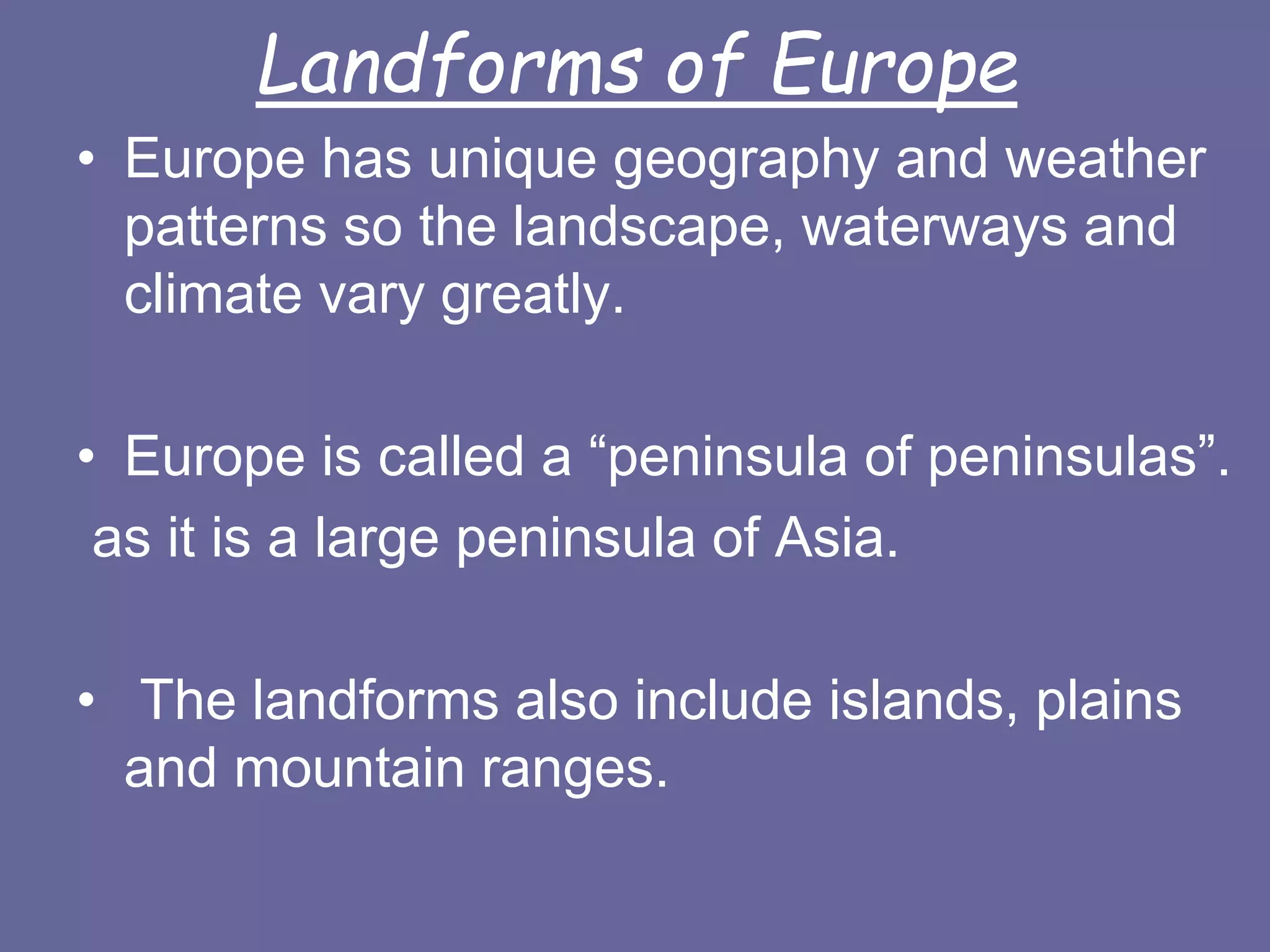 Geography of Europe | PPTX