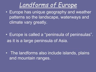 Geography of Europe | PPTX