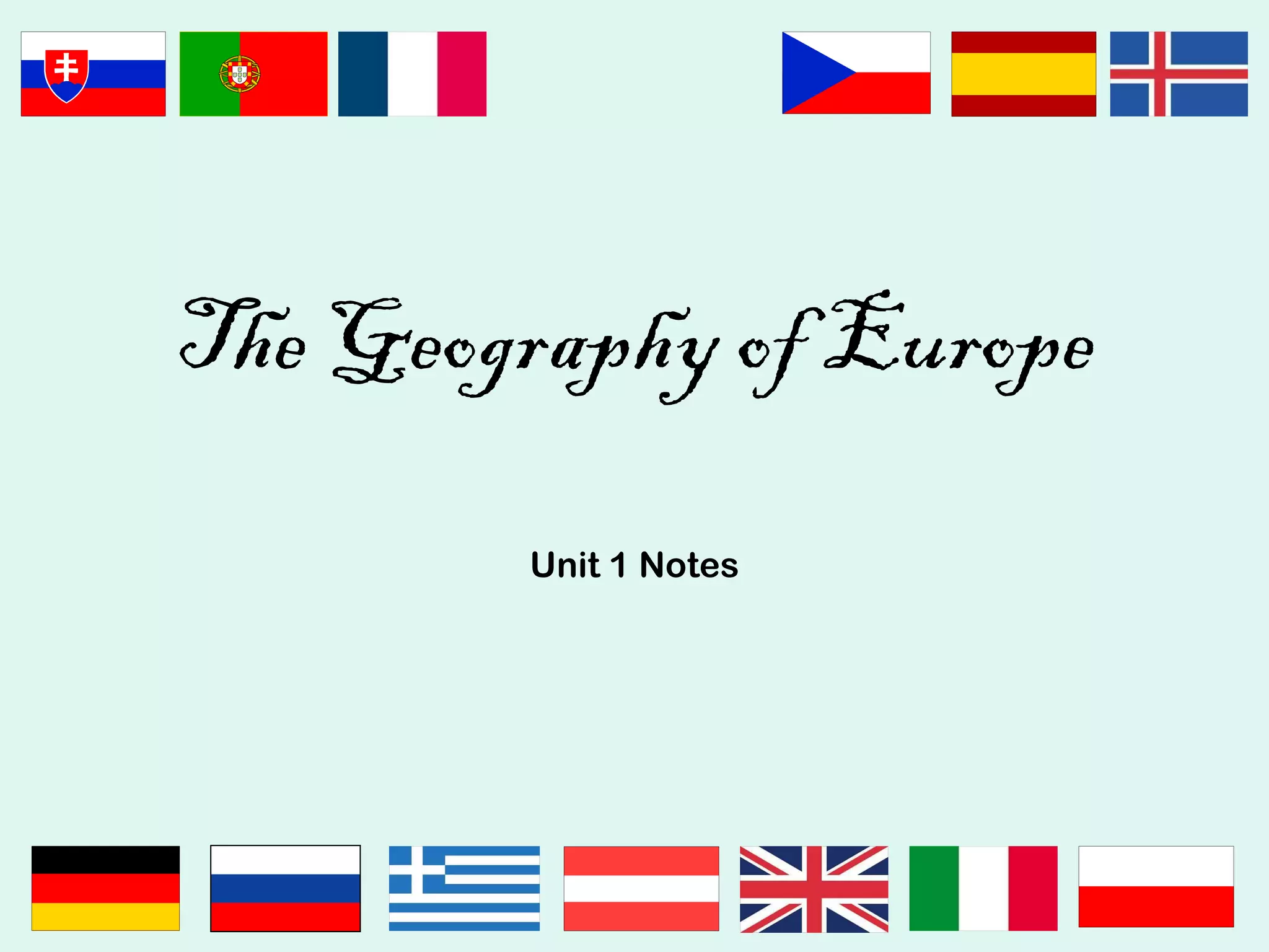 Geography of Europe | PPT