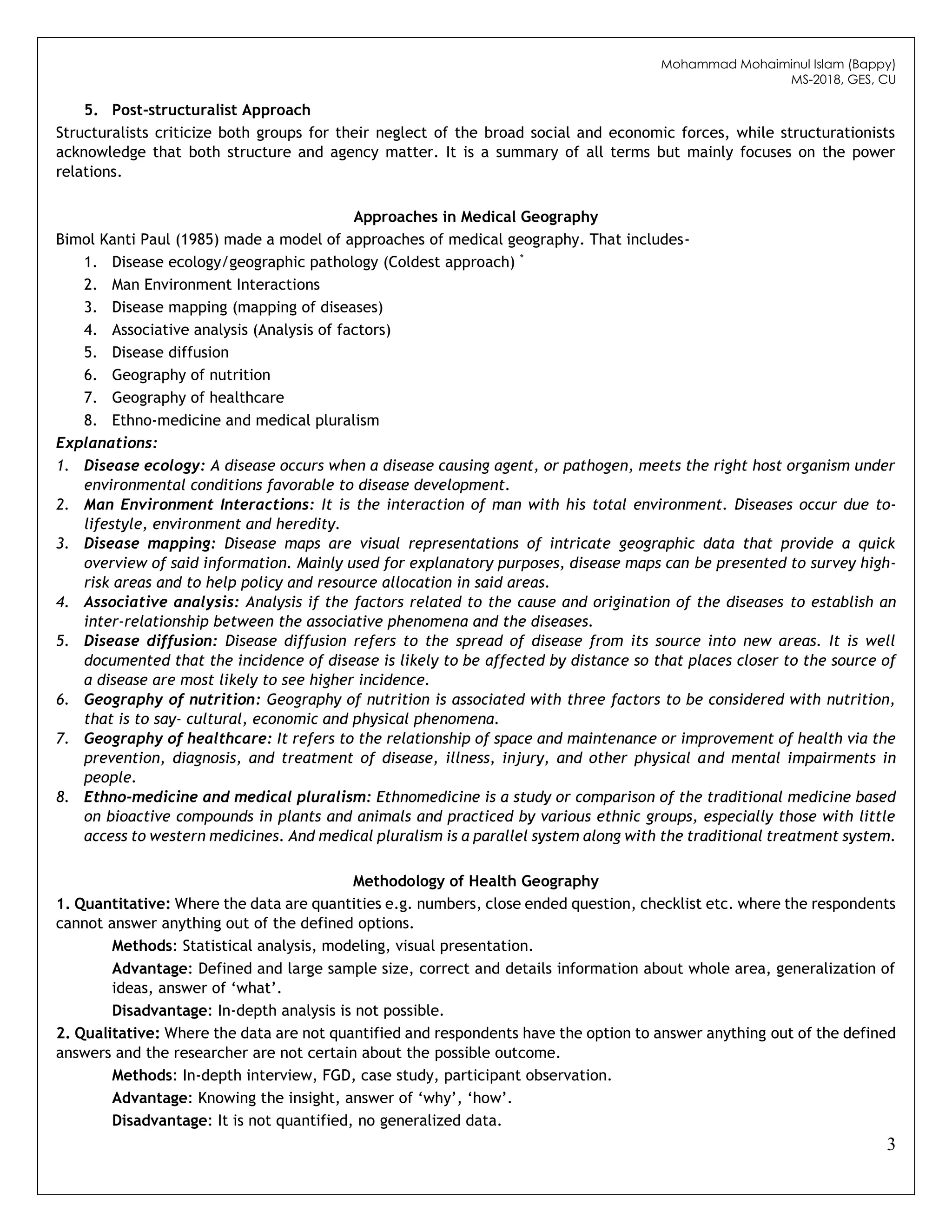 Geography of health and environment | PDF