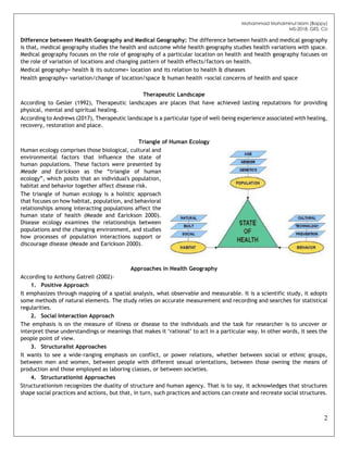 Geography of health and environment | PDF
