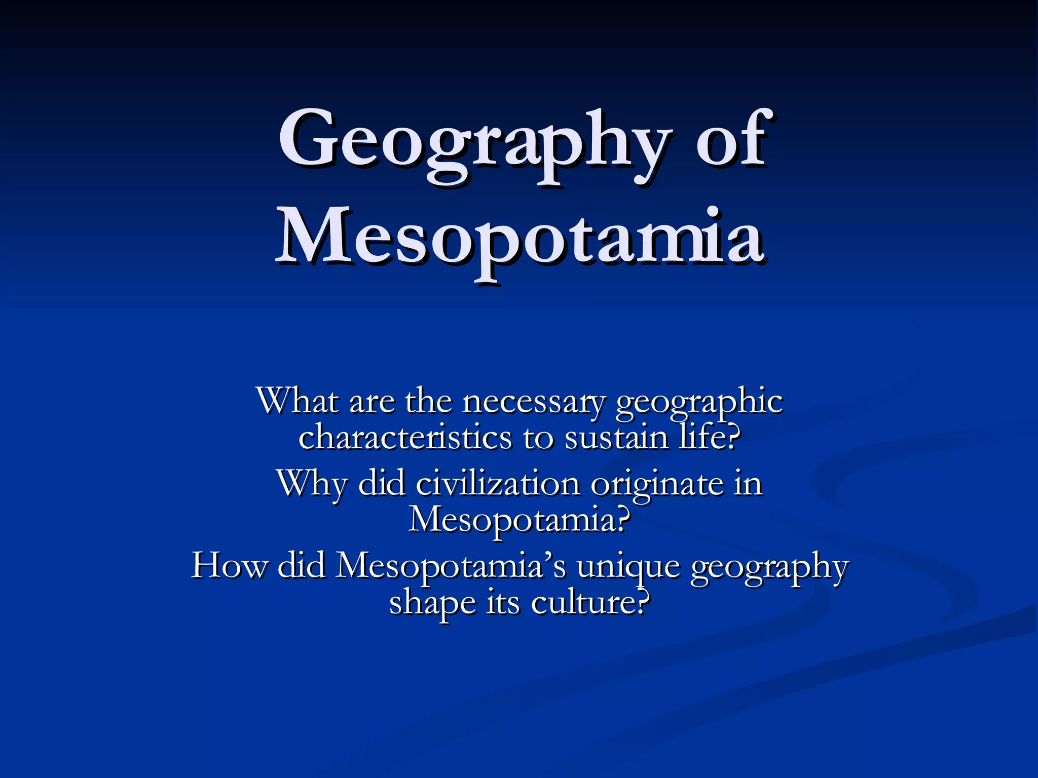 Geography Of Mesopotamia | PPT