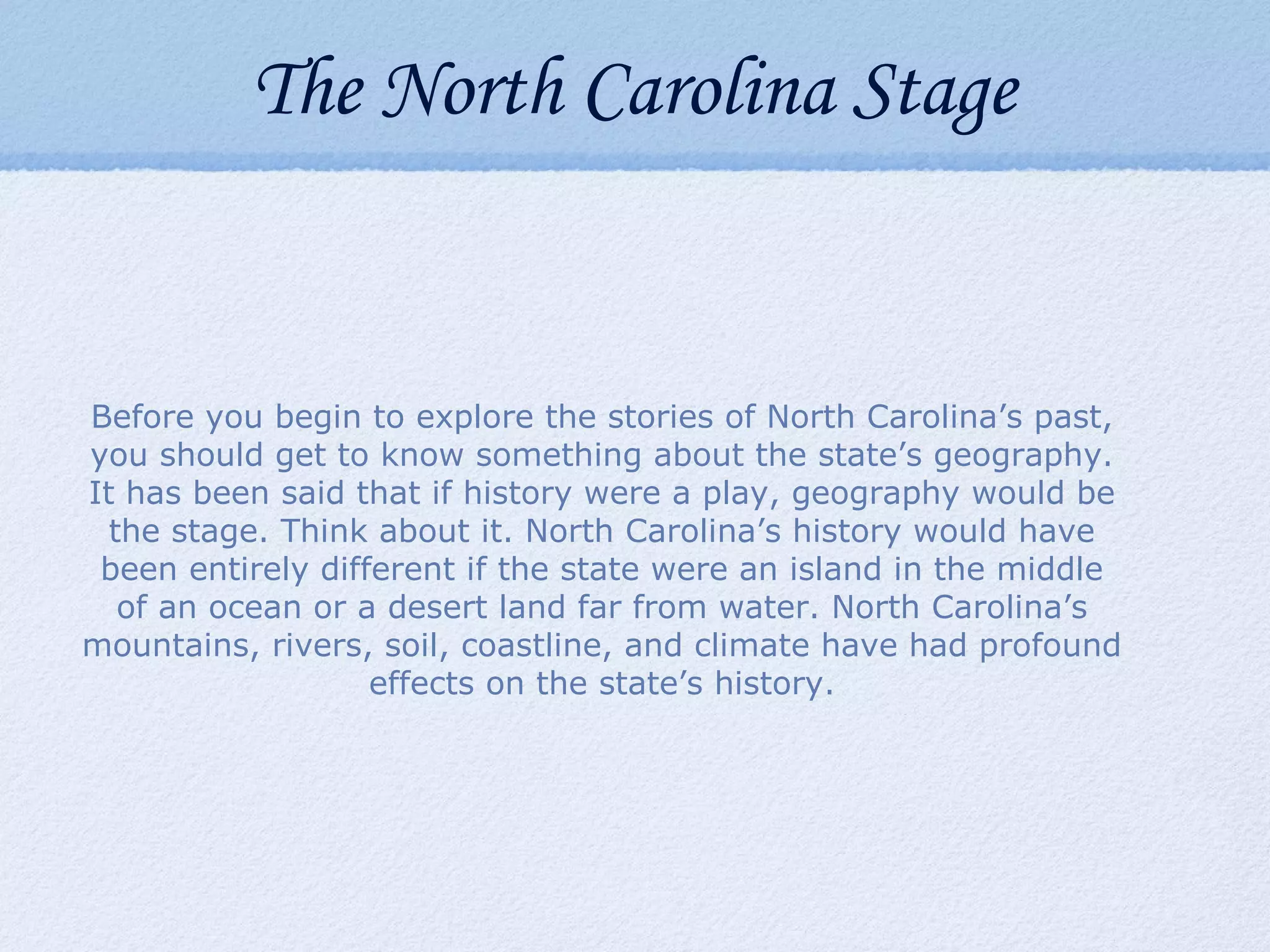 Geography of NC | PPT