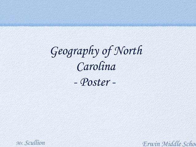 Geography of NC | PPT