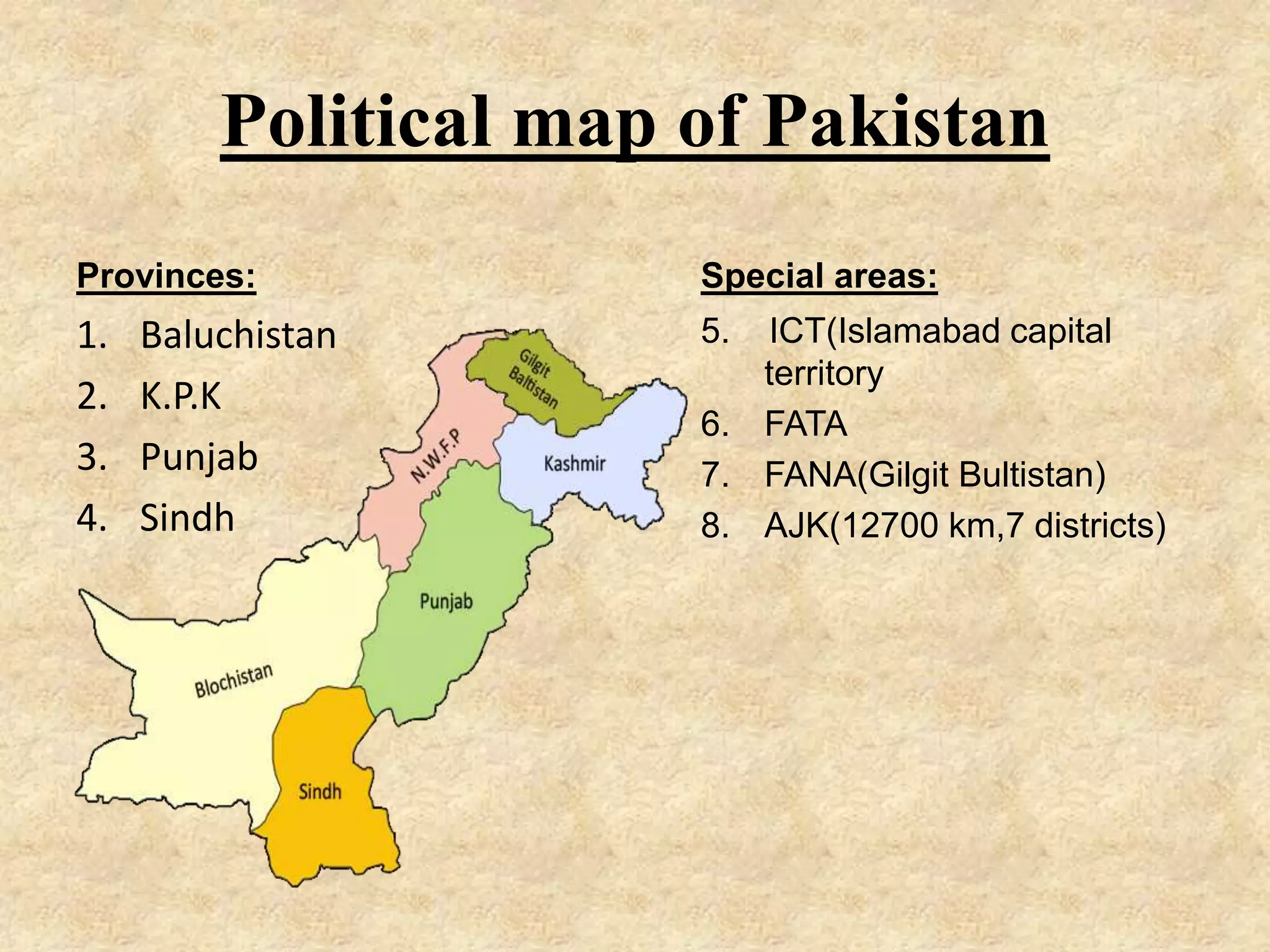Geography of pakistan | PPTX