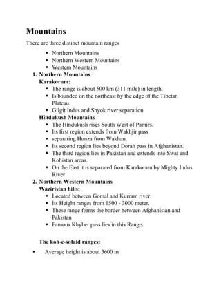 Geography of pakistan | PDF