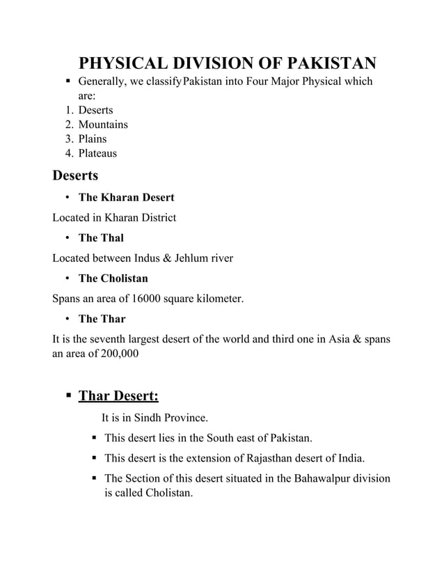 Geography of pakistan | PDF