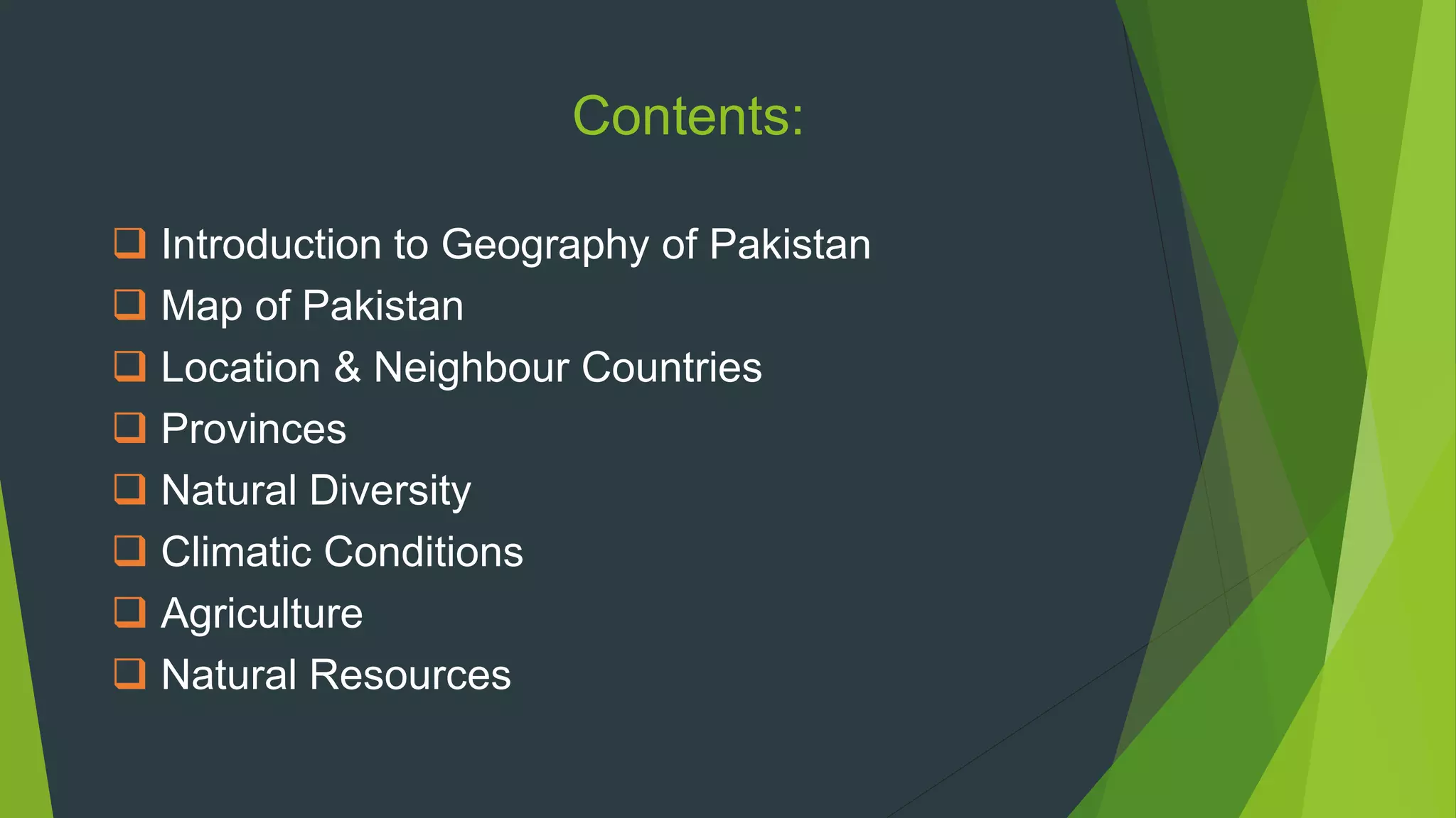 Geography of Pakistan | PPTX