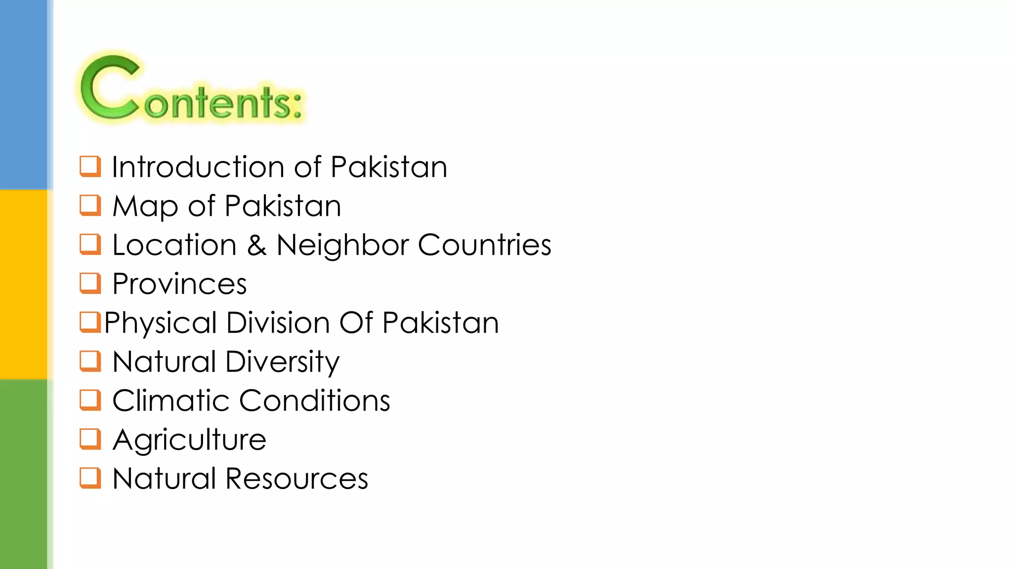 Geography of Pakistan | PPTX