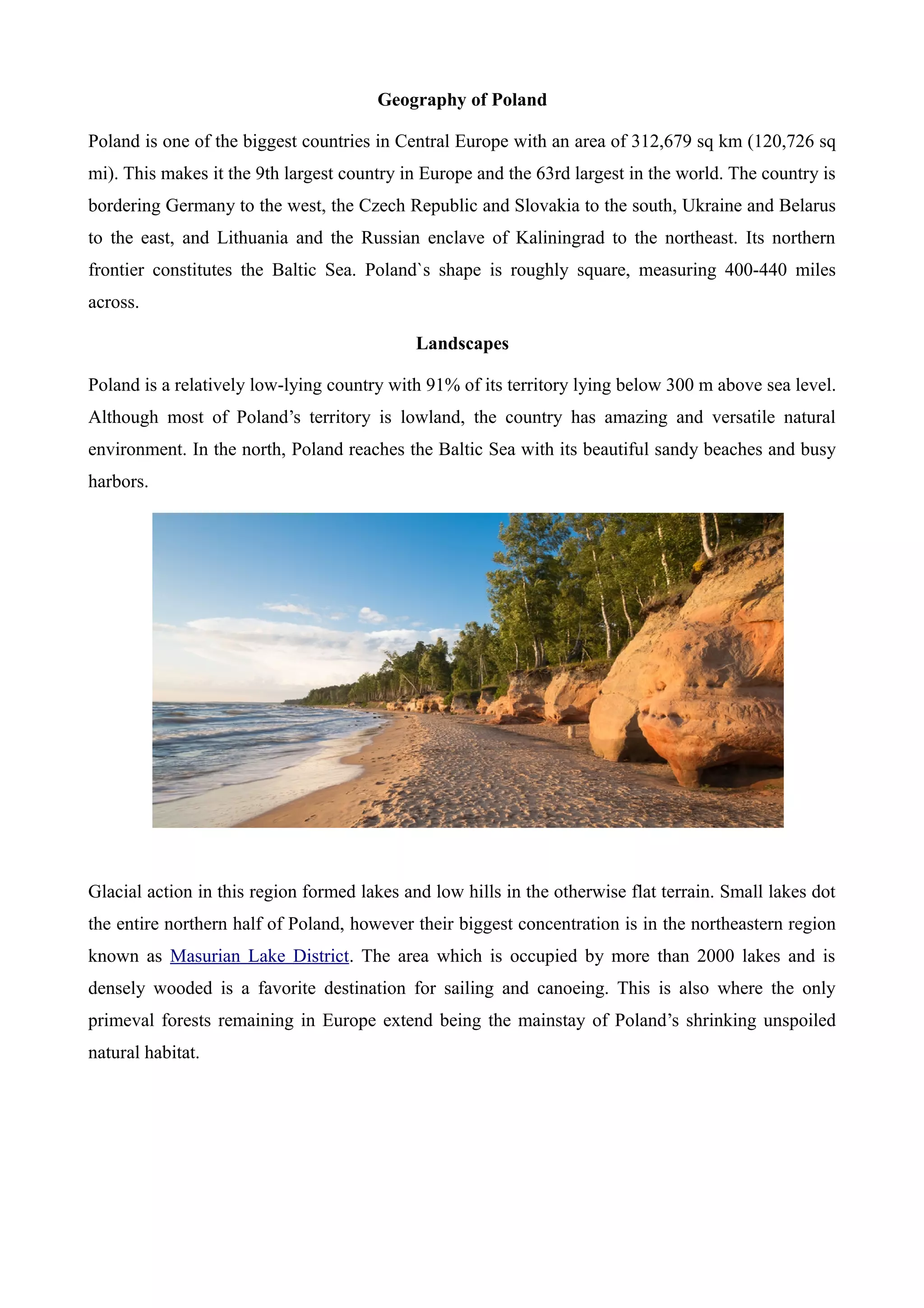 Geography of poland | PDF