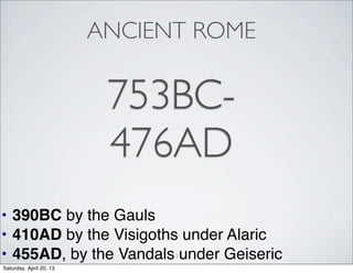 Geography of rome 1213 | PPT