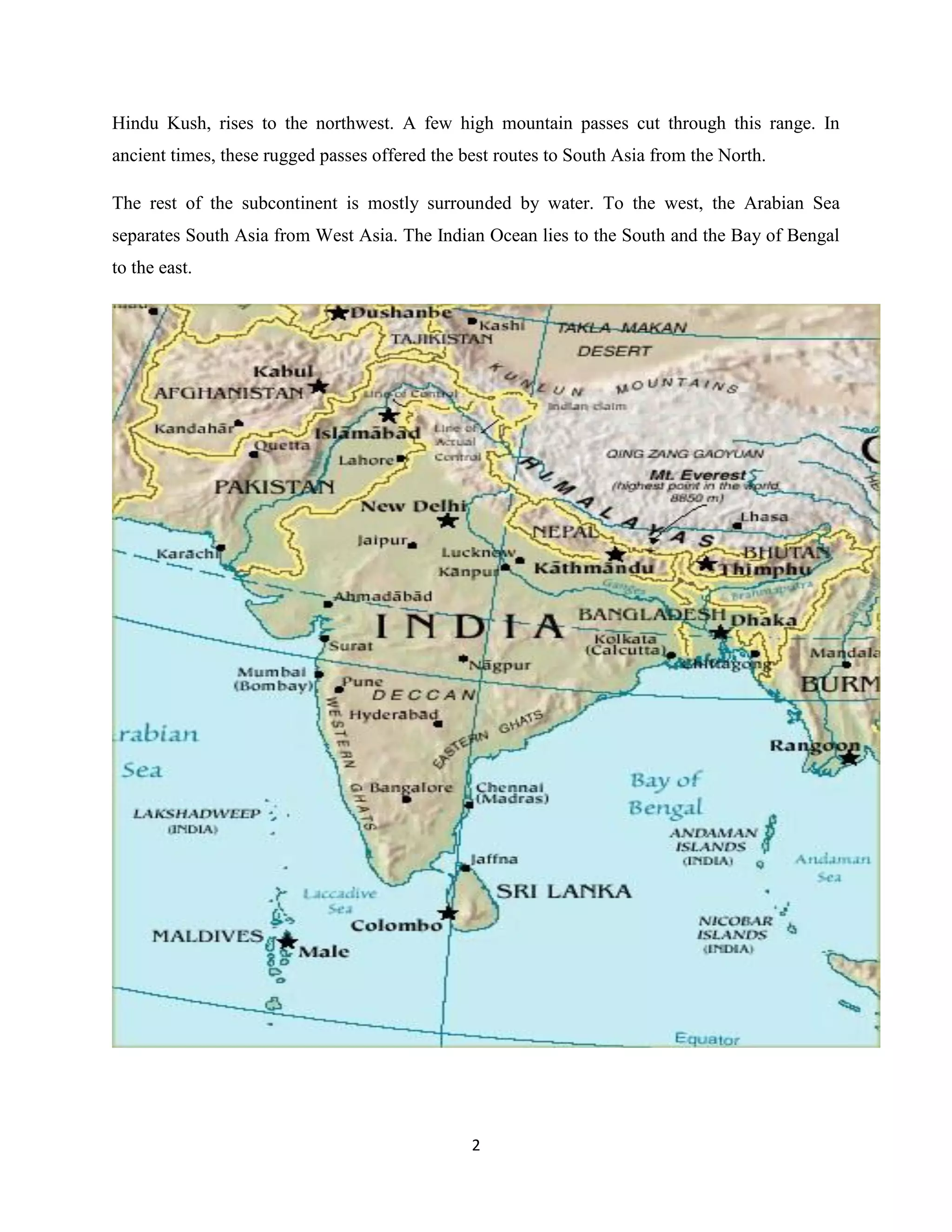 South Asian History {Geography of south Asia} | PDF