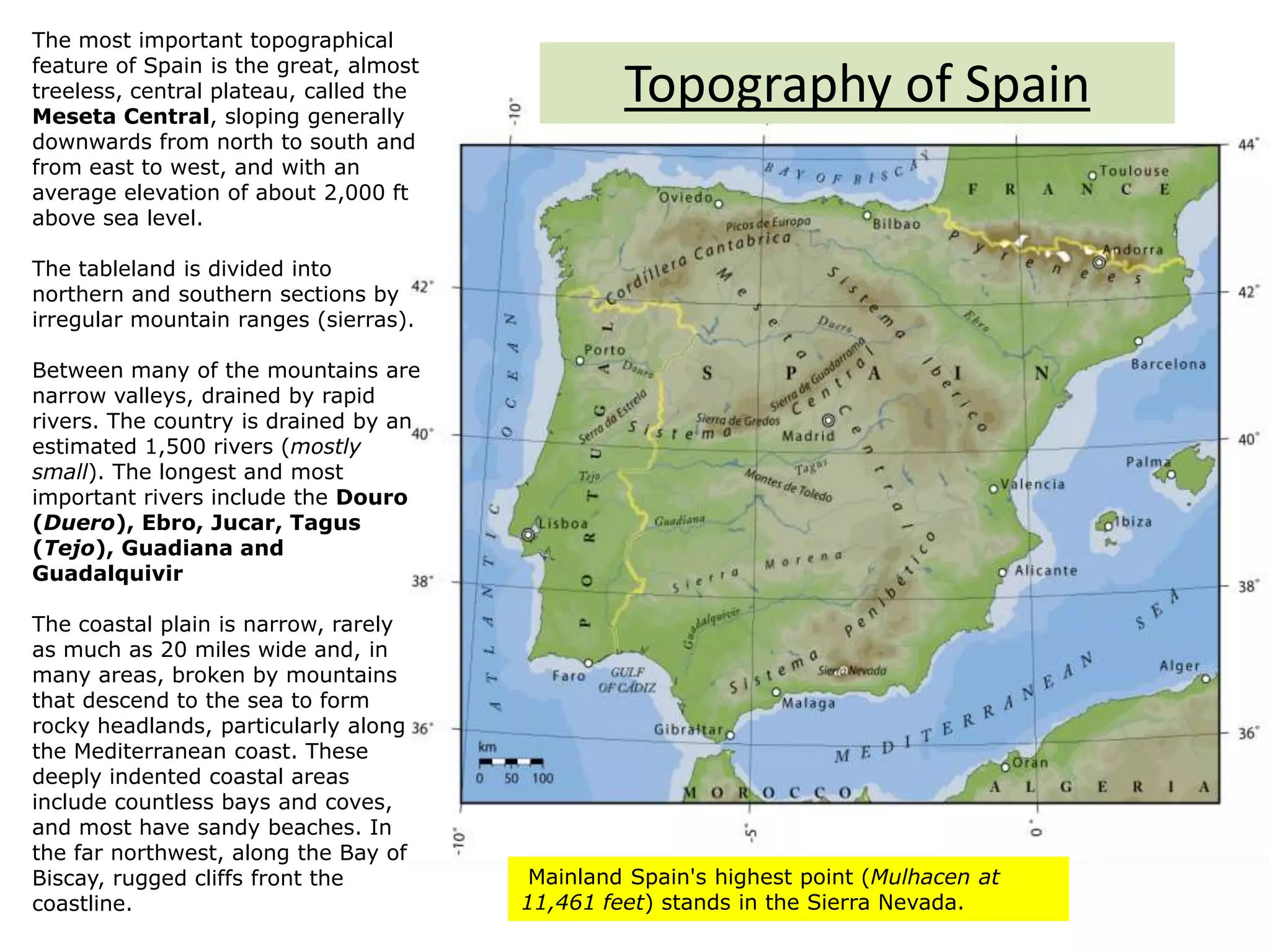 Geography of Spain | PPTX
