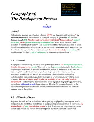 Geography of, The Development Process | PDF