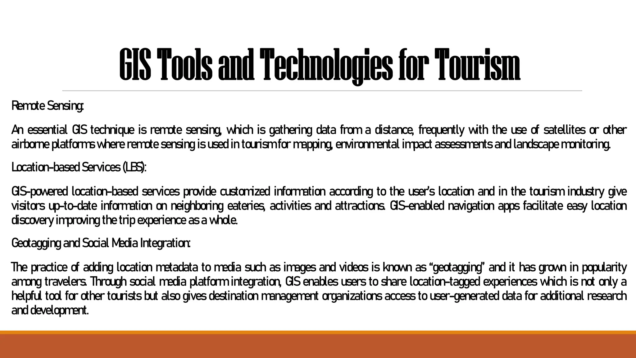 Geography of Tourism: GIS and Tourist Map | PPT