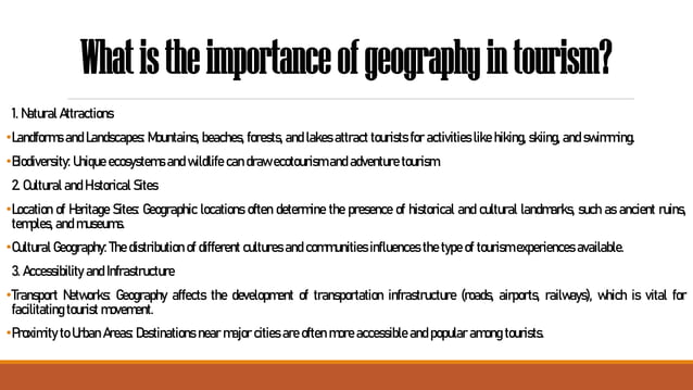 Geography of Tourism: GIS and Tourist Map | PPT
