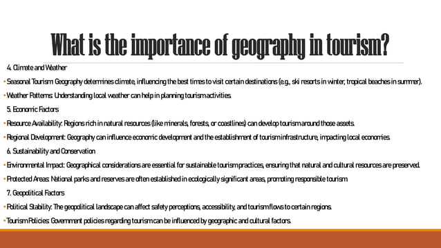 Geography of Tourism: GIS and Tourist Map | PPT
